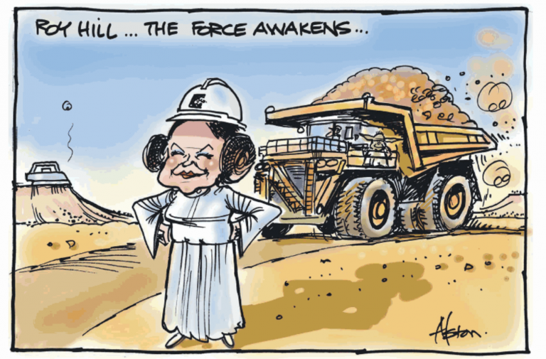 Editorial cartoons by Dean Alston. - National Mining Day